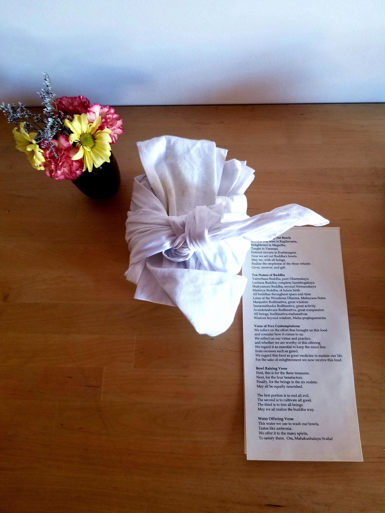 Oryoki: the Bowl that Contains Just Enough - Brooklyn Zen Center